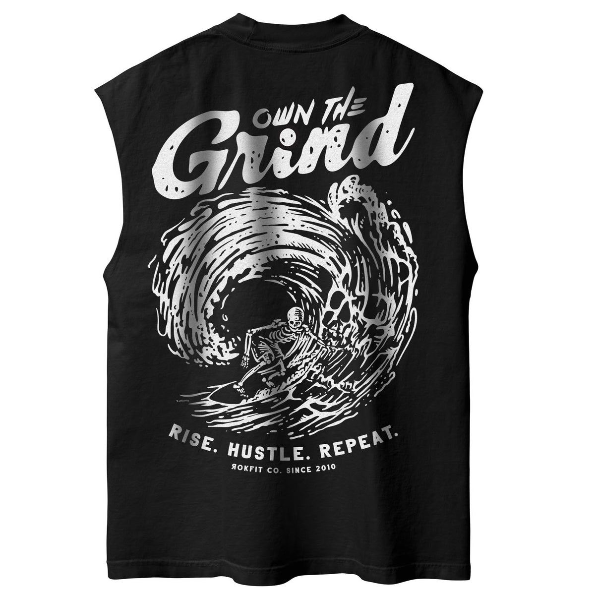 'Own The Grind' - Oversized Sleeveless Street Tee by RokFit