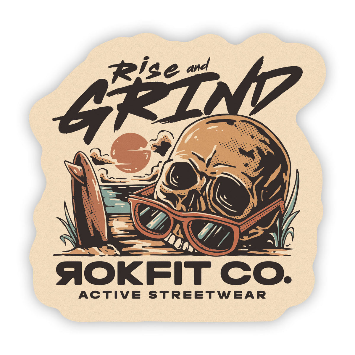 Rise and Grind - Sticker by RokFit