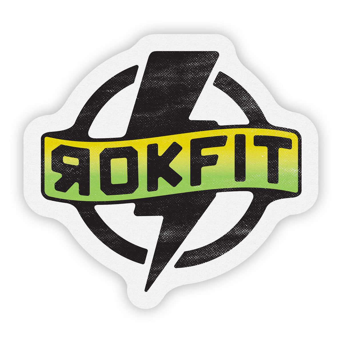 THUNDER STRUCK LOGO - Sticker by RokFit
